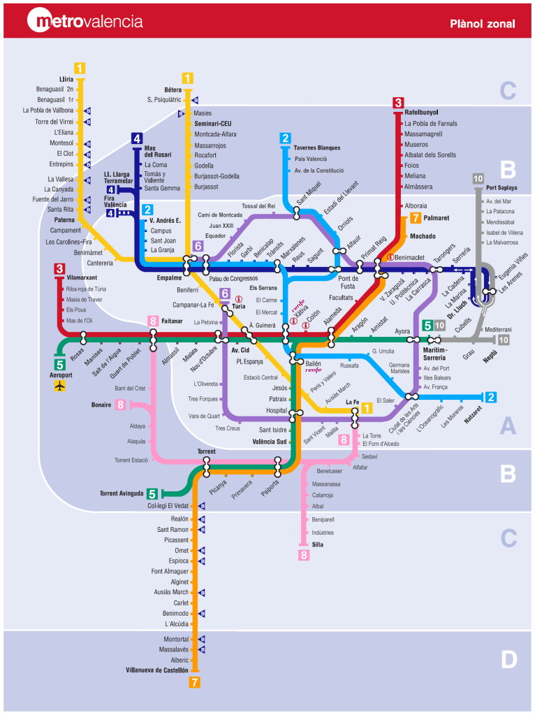 Valencia-2015: Openbaar vervoer in Valencia