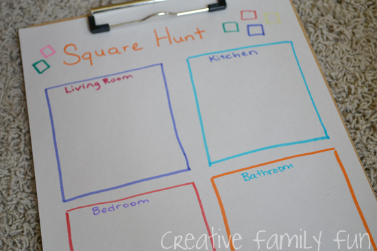 Math Play: Square Hunt - Creative Family Fun