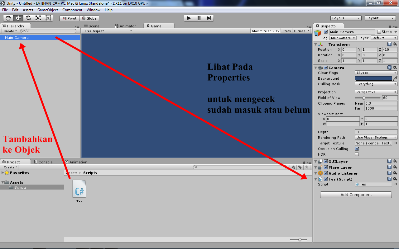 Unity Tutorial C ~ Dasar Pemrograman Pada Unity3d
