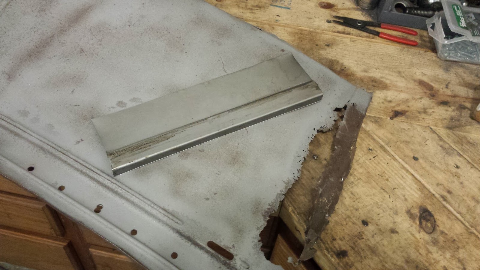 Vintage Metalworks: Model A cowl patch...