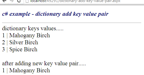C How To Add A Key Value Pair To A Dictionary
