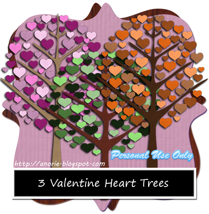 Designz by Anorie: Freebie - Valentine Heart Trees