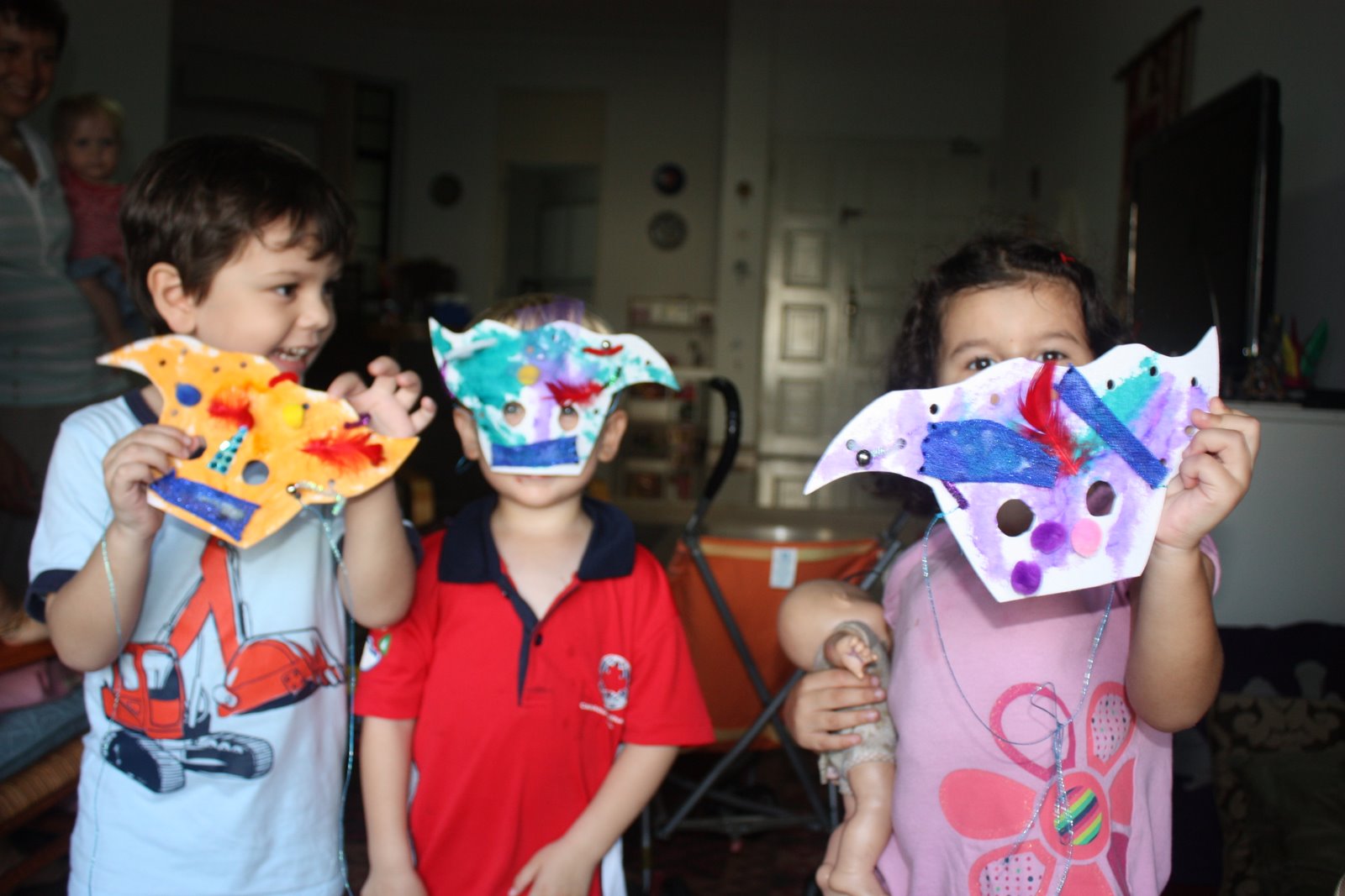 whirls and twirls around the world: Peru crafts: Festival masks