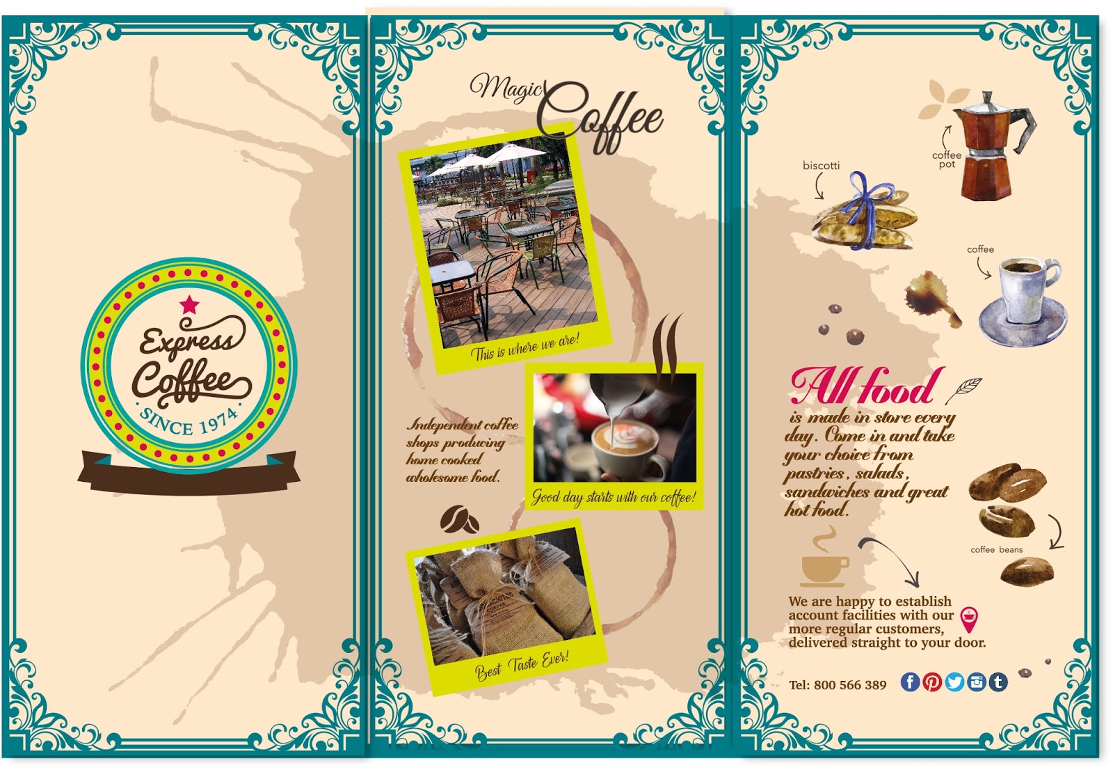 LouiseMark: Cafe Leaflet Design
