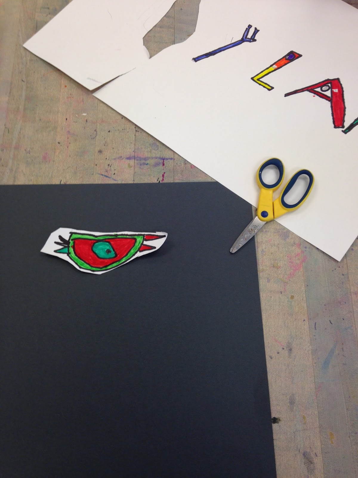 Art Room Blog: 4th Grade Monster Letters-Anthropomorphism...
