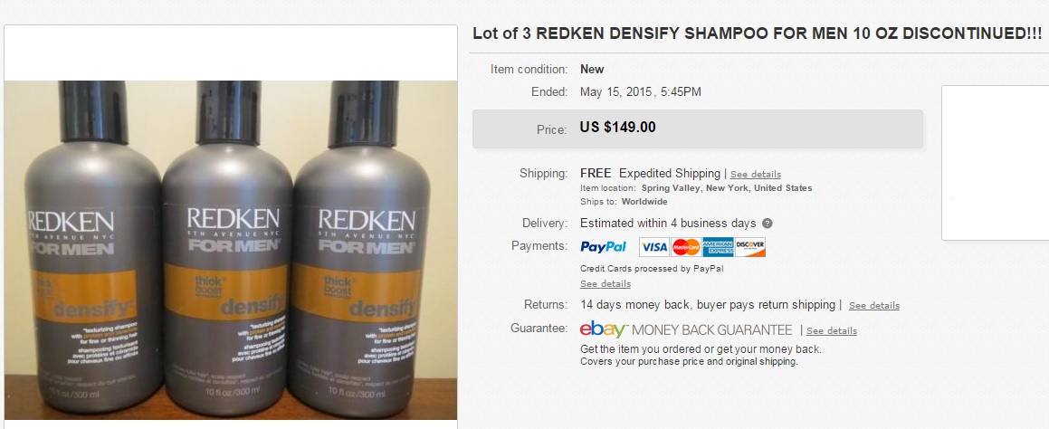 eBay Selling Coach: Discontinued Shampoo to Sell on eBay - Redken ...