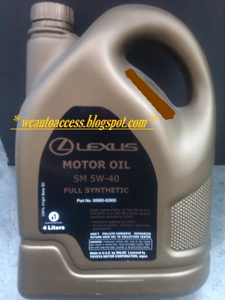 *WC AUTO ACCESS*: LEXUS MOTOR OIL 5W- 40 [ 4 L ] [ RM 14X ] JAPAN