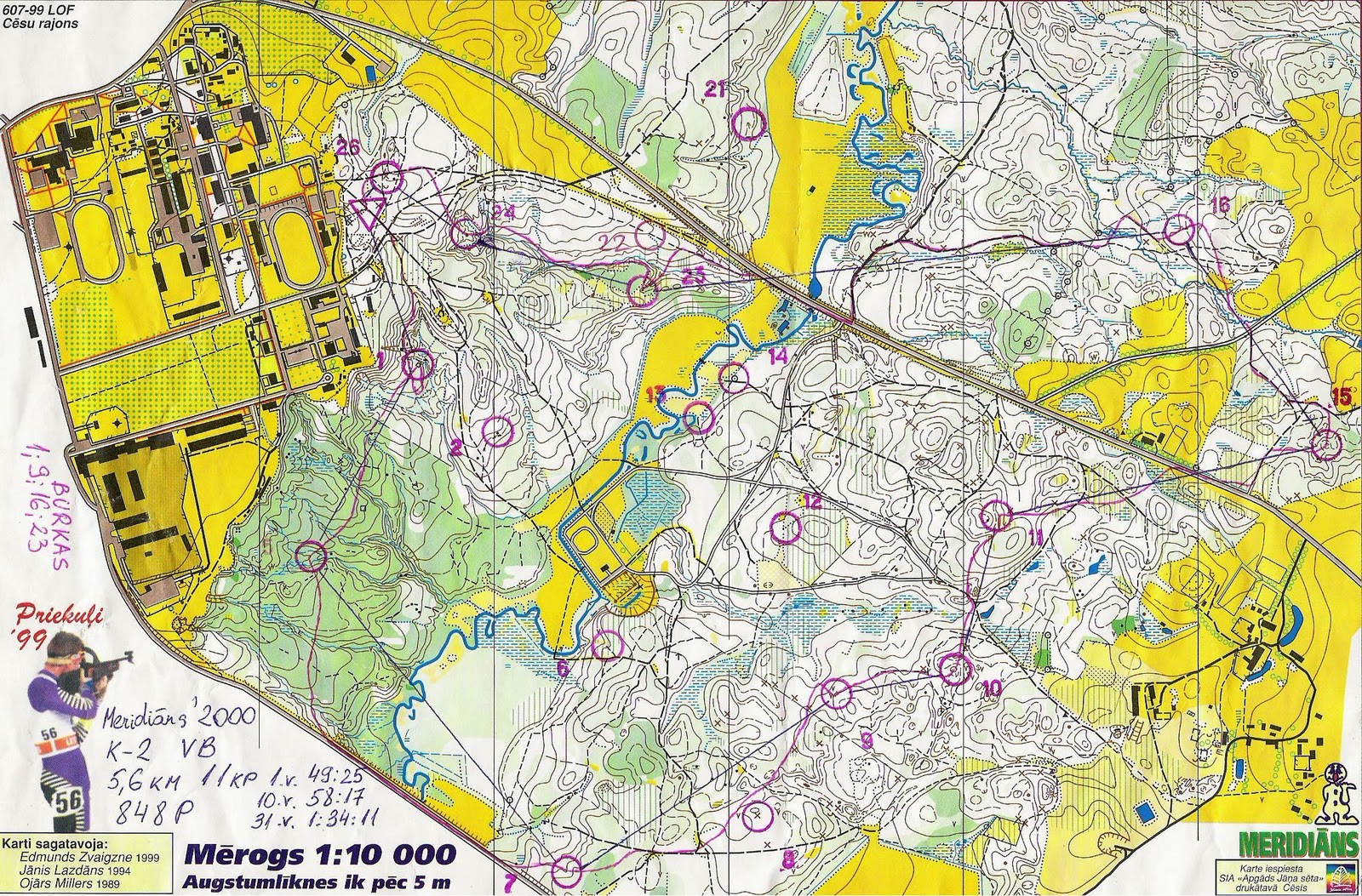 Orientēšanās kartes: Priekuļi (Cēsis)