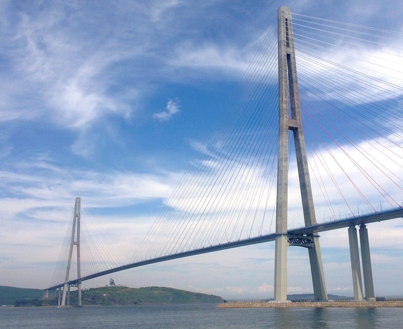 토목이야기: 세계에서 가장 긴 사장교 - 루스키 브릿지 (The Longest Cable-stayed Bridge - The ...