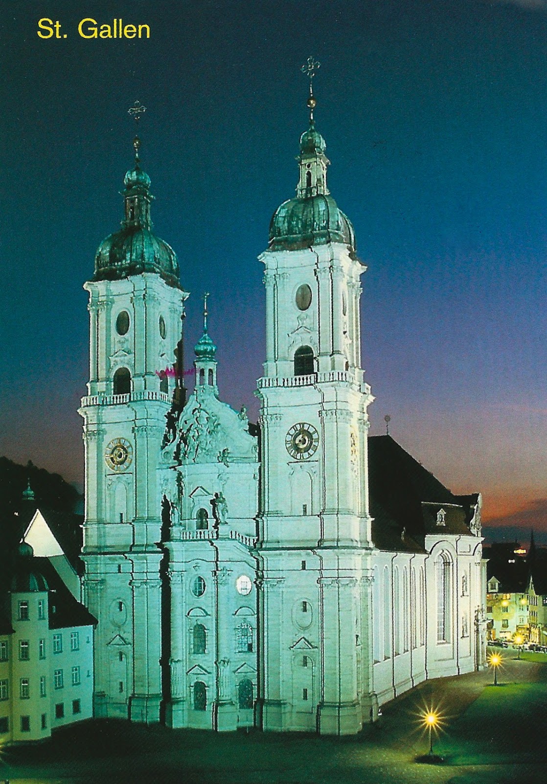 My Favorite Postcards: The St. Gallen Church and Library in Switzerland