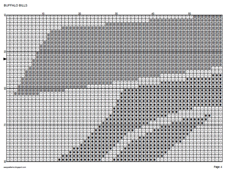 EASY PATTERNS: Buffalo Bills cross-stitch pattern