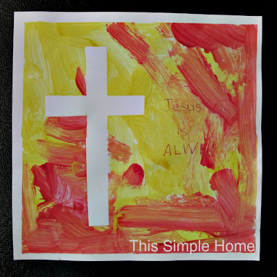 Easter Cross Painting - This Simple Home