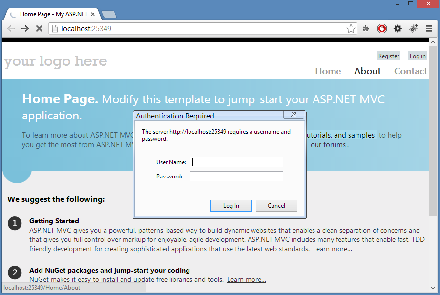 Windows Authentication In Mvc4 With Iis Express