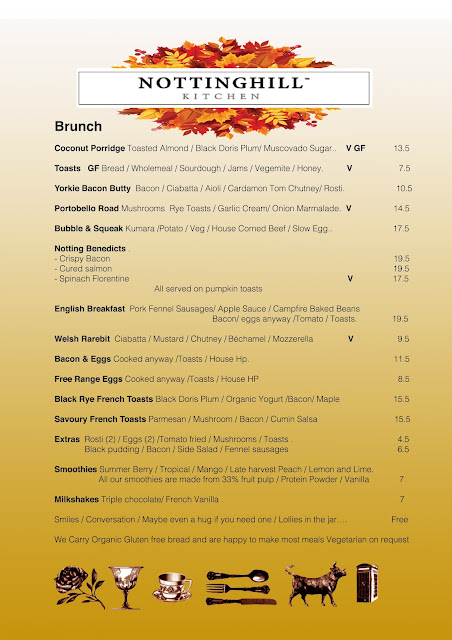 Notting Hill Kitchen: Our Menus