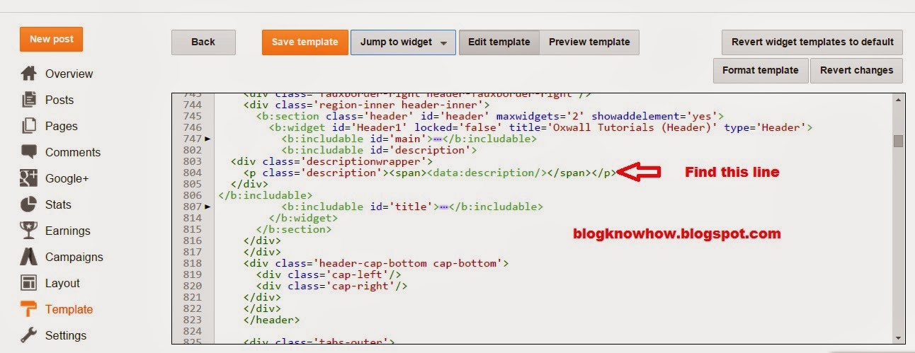 How to Change the Font of the Blog Description in the Blogger Header ...