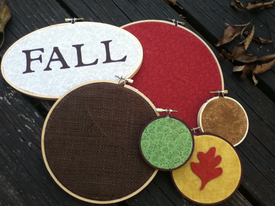 The Creative Vault: Fall Fabric Hoops