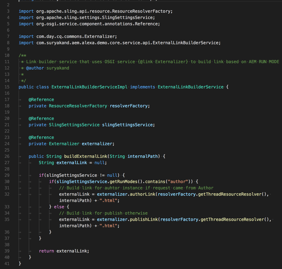 Generating URL based on AEM RUN mode using AEM Externalizer Service