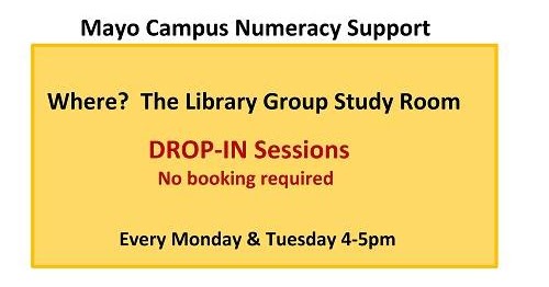 GMIT Libraries: Mayo campus now provides Numeracy support