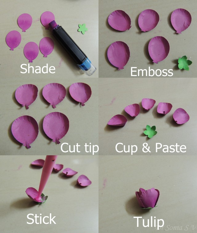 Cards ,Crafts ,Kids Projects: Punchcraft Flowers Tutorial- Tulips