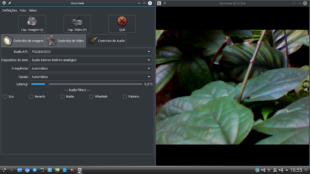 Guvcview para a sua webcam no GNU/Linux