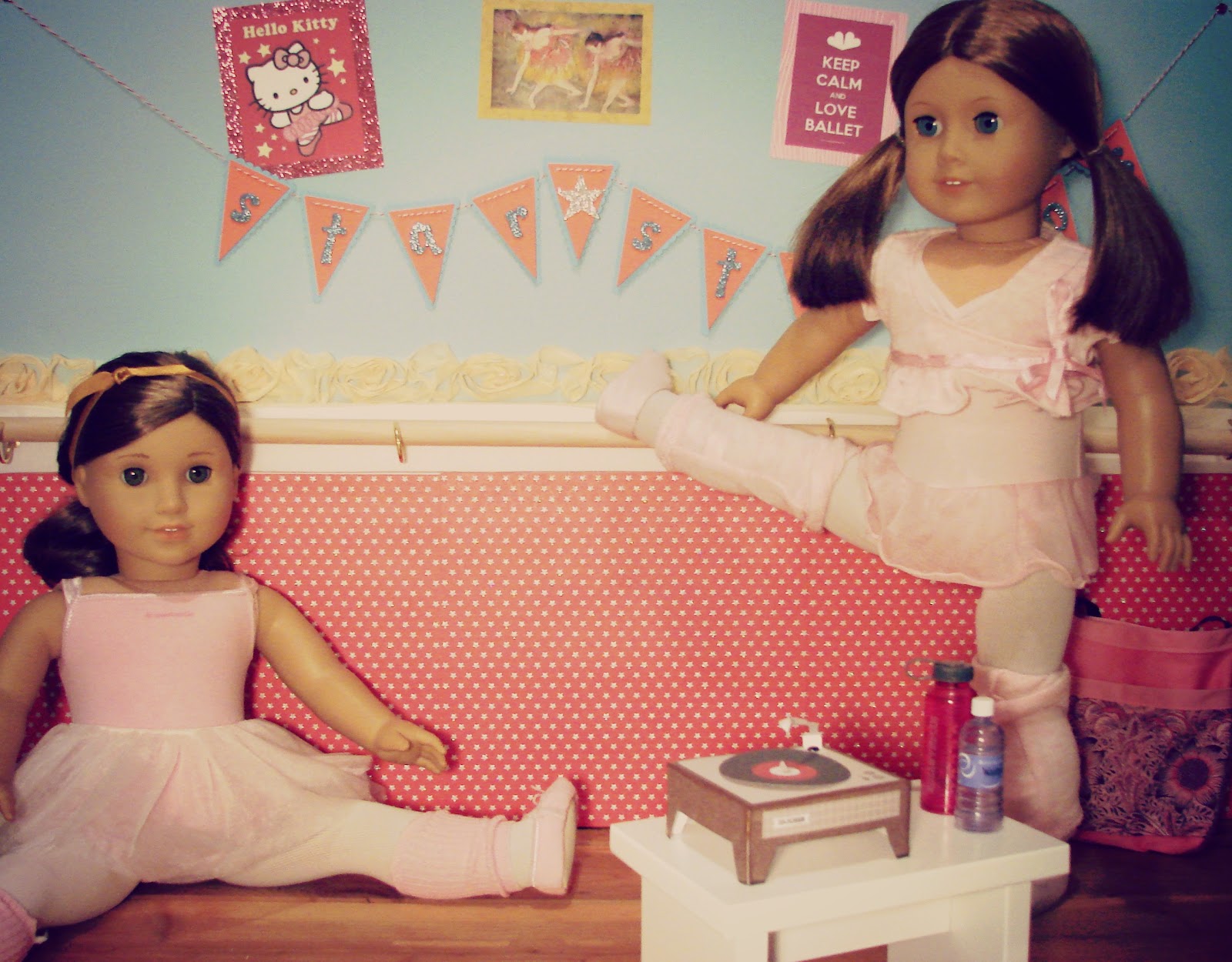 American Girl Doll Play: Doll Crafting : Creating a Dance Studio w/Barre