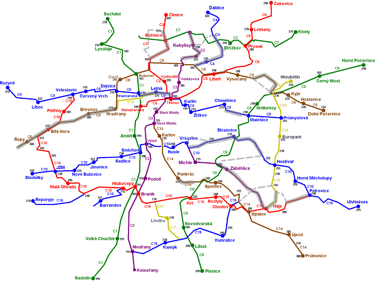 Pražské Cyklostezky Mapa | Mapa