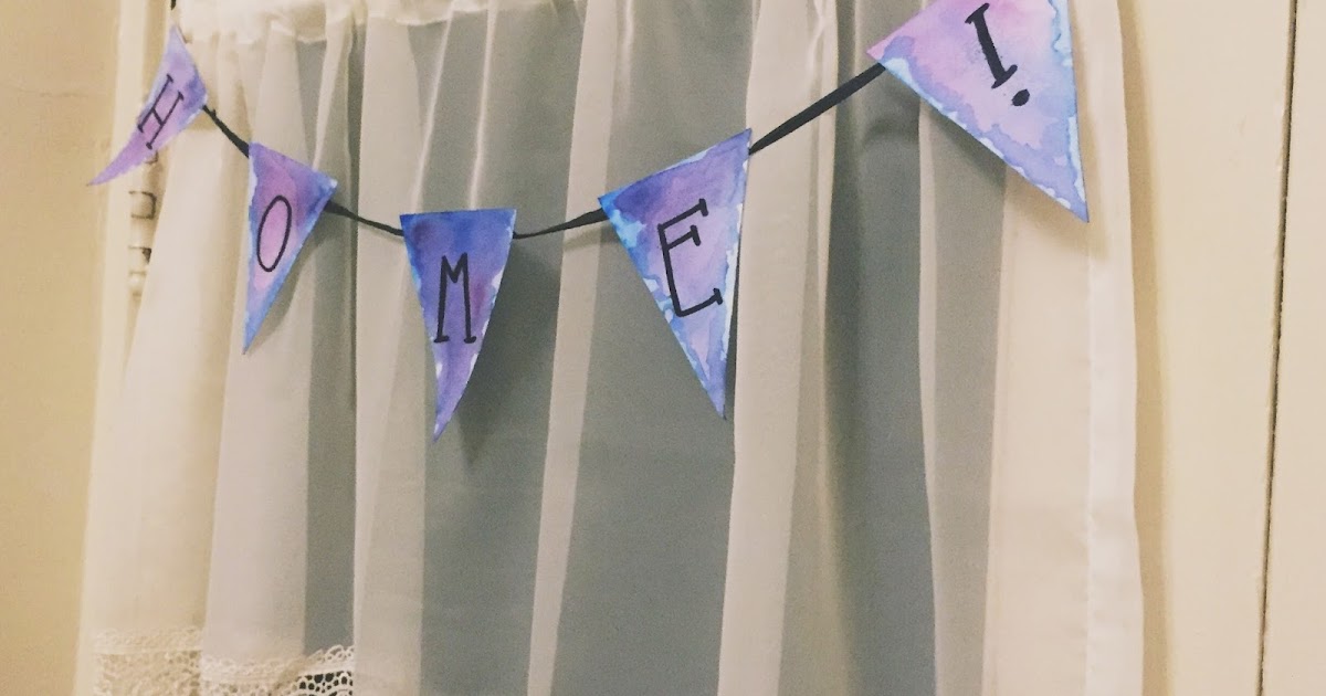 DIY Watercolor Triangle Banner - Hey, Kimberlea