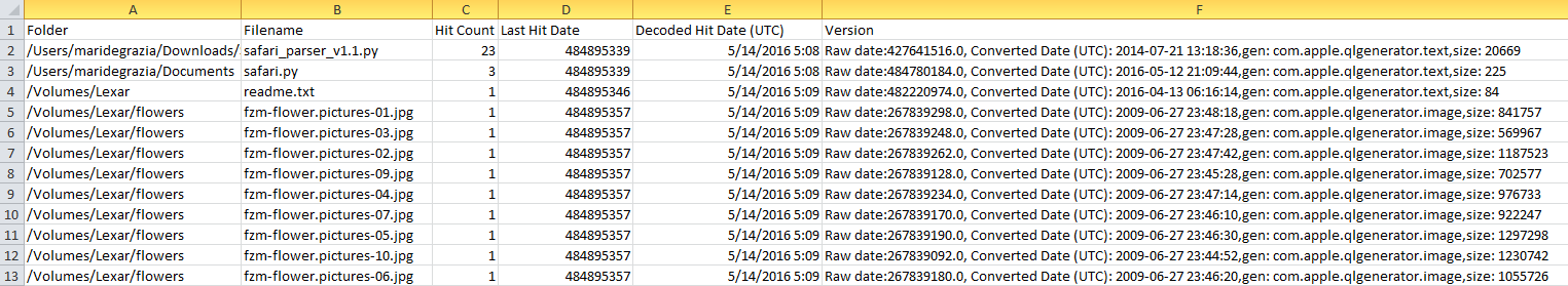 Another Forensics Blog: QuickLook Python Parser - all your BLOBs belong to us
