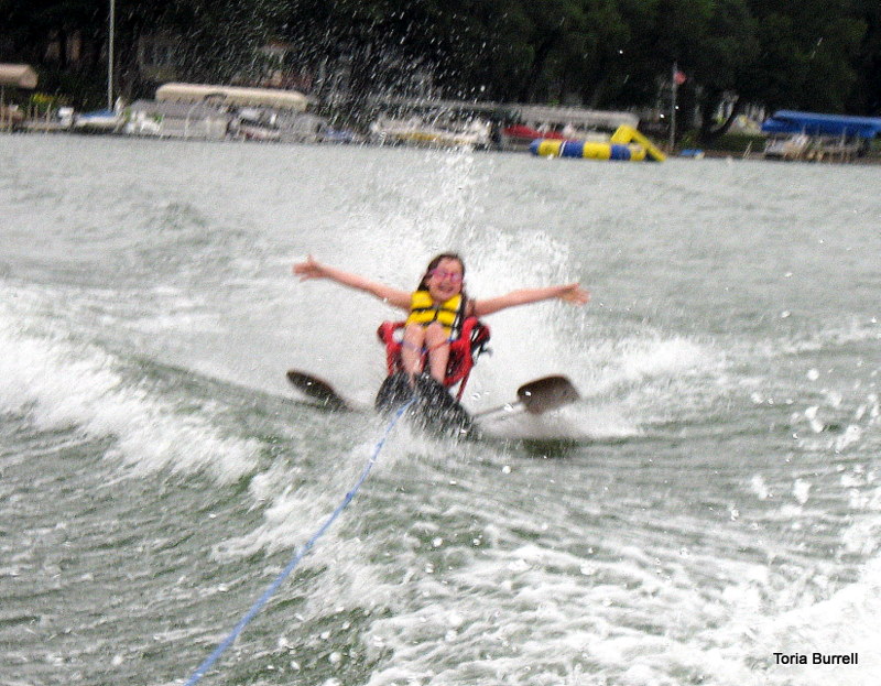 Reflections across the pond: Water Skiing Fun, July 28, 2011