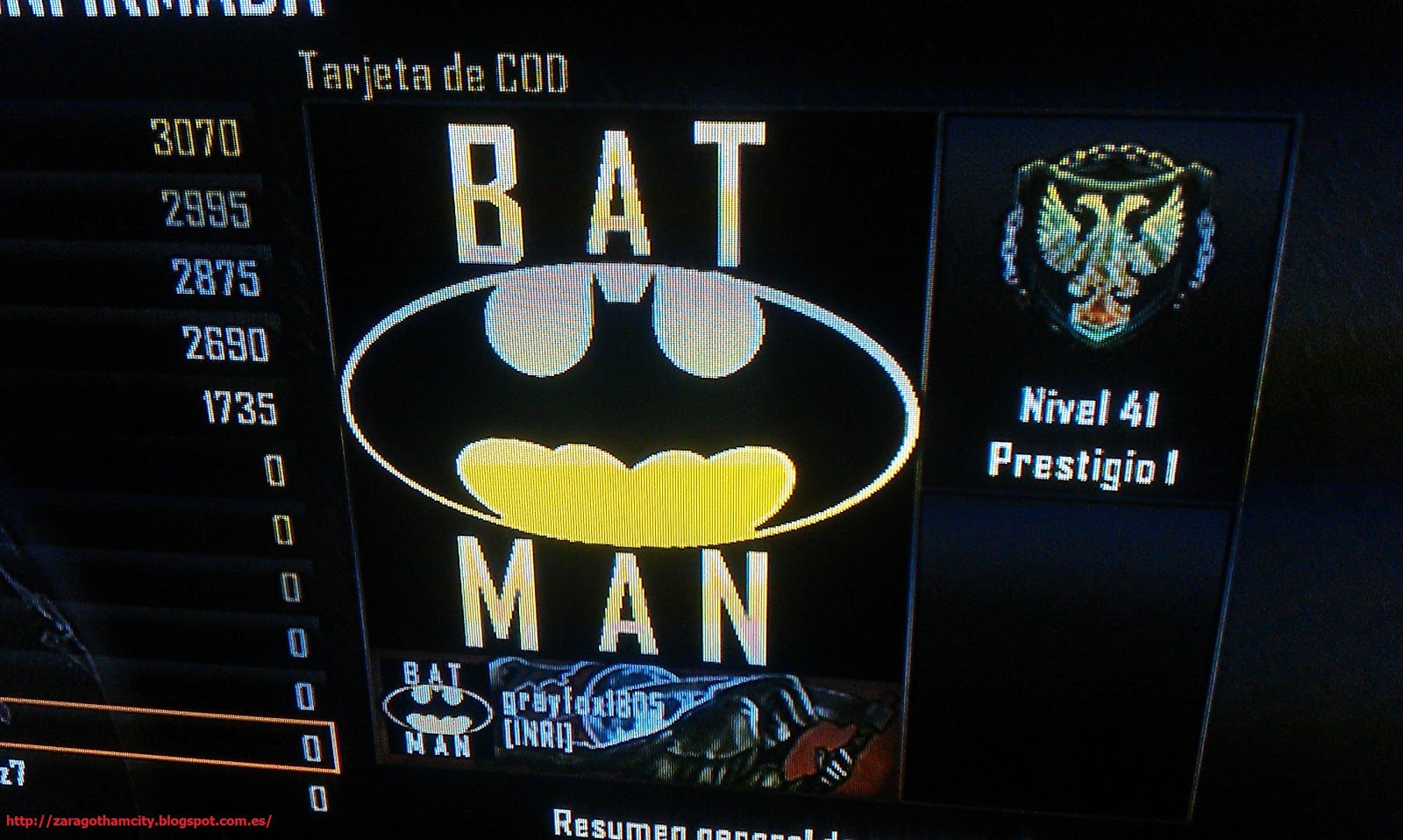 ZARAGOTHAM CITY: CALL OF DUTY BLACK OPS 2, EMBLEMAS DE BATMAN.