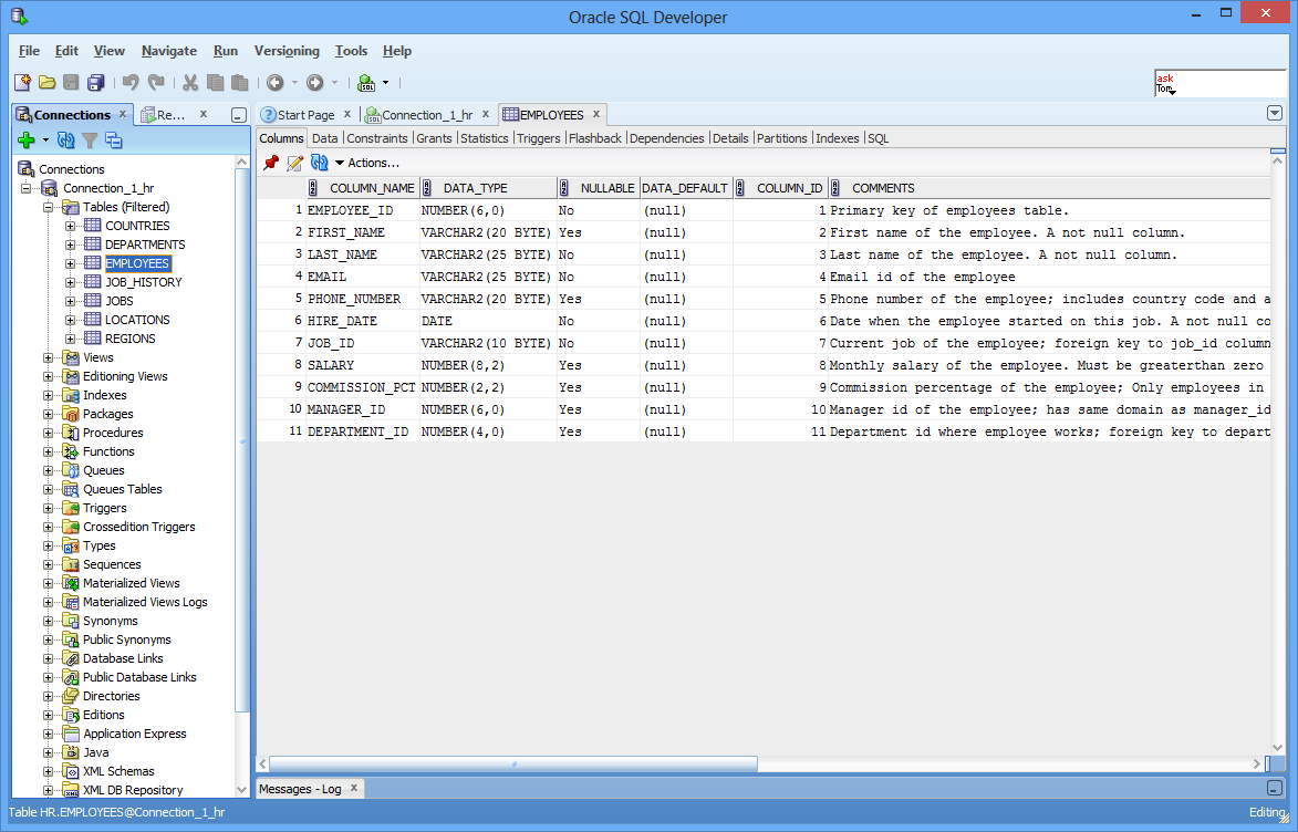 Oracle Database Sql Developer