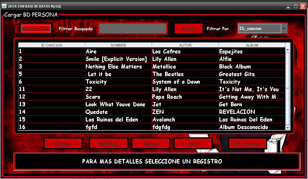 FULL CODIGOS JAVA: CONEXION JAVA CON MySQL