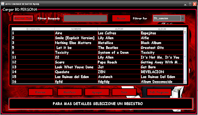FULL CODIGOS JAVA: CONEXION JAVA CON MySQL