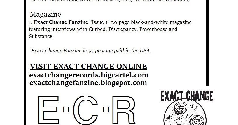 Exact Change: Exact Change Records 005 & more available now