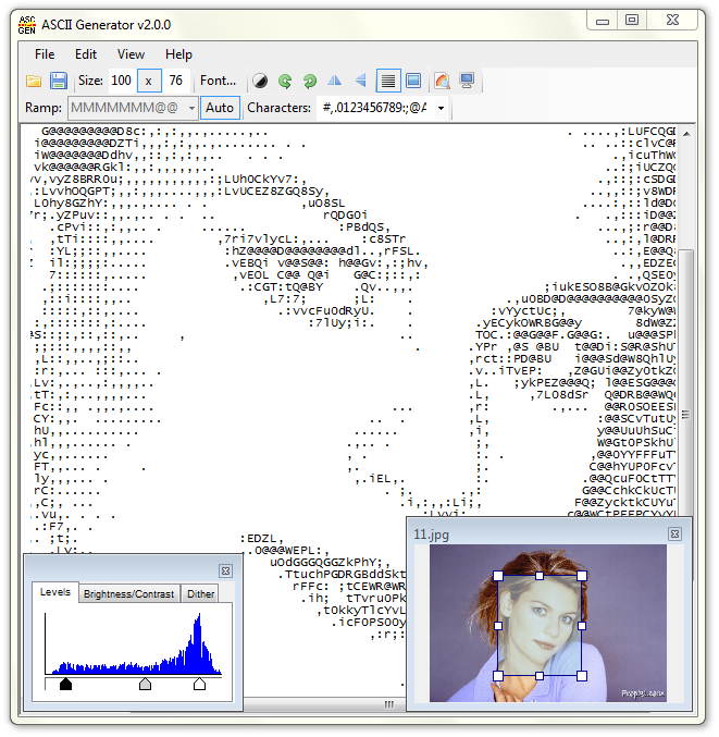 Merubah gambar menjadi kode ASCII