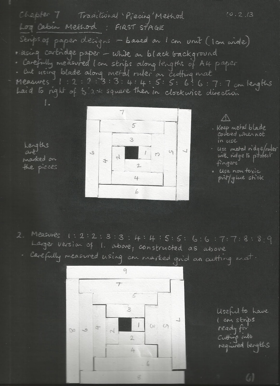 lmbembroidery: Chapter 7 Traditional methods of strip patchwork