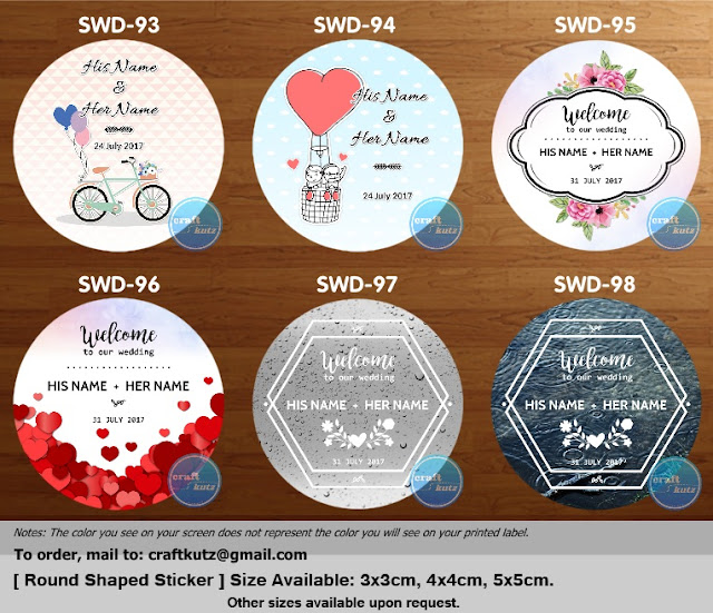 "New" Wedding Sticker Series Design/Template Added. ~ Craft Kutz