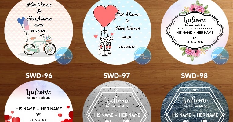 "New" Wedding Sticker Series Design/Template Added. ~ Craft Kutz