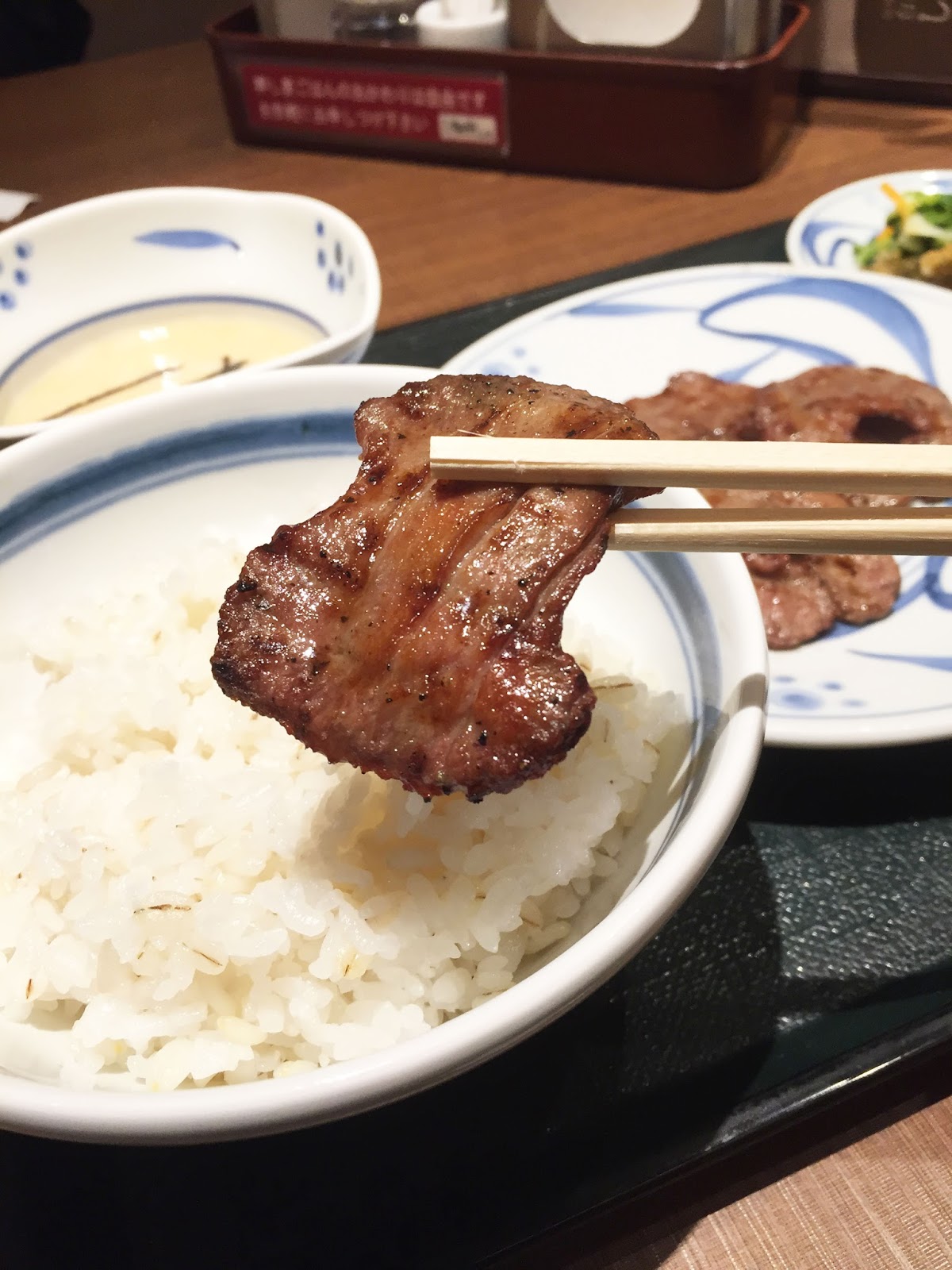 Japanese Foodie: Grilled Gyutan (Beef Tongue) Teishoku at ねぎしNegishi ...