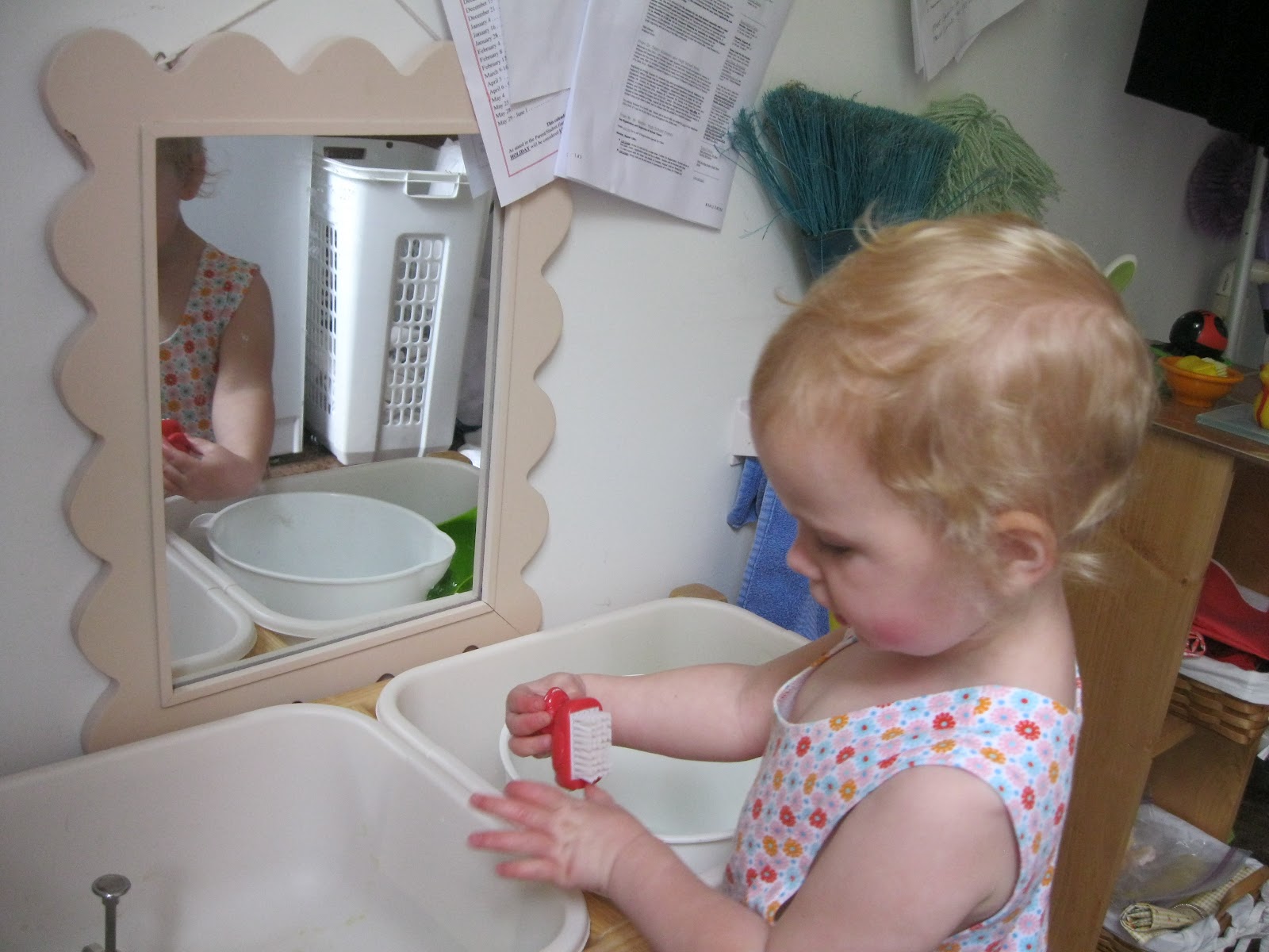 Montessori Messy: Her Own Little Sink: Self-Care and Washing Up