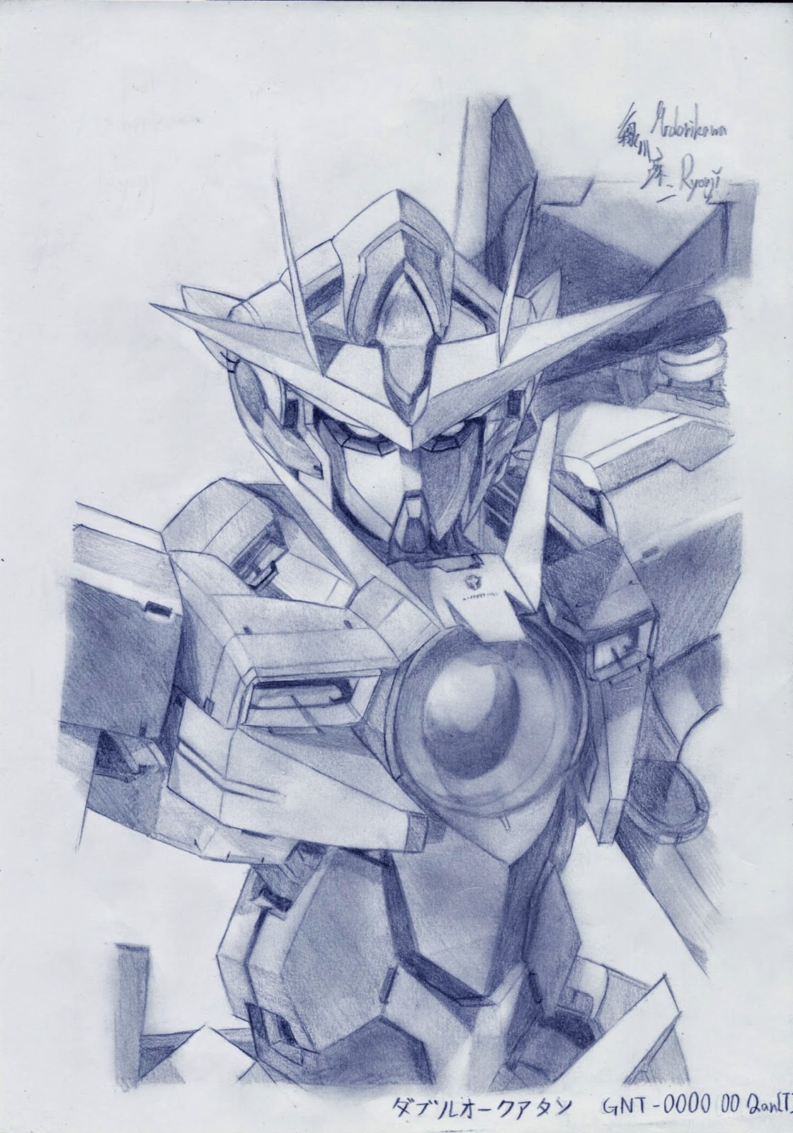 GUNDAM GUY: Gundam Fan-Art - 00 Qan[T] Sketch