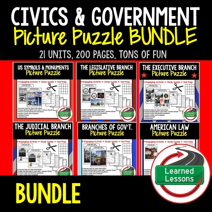 Civics and Government Mega Bundle, Civics Curriculum - Learned Lessons ...