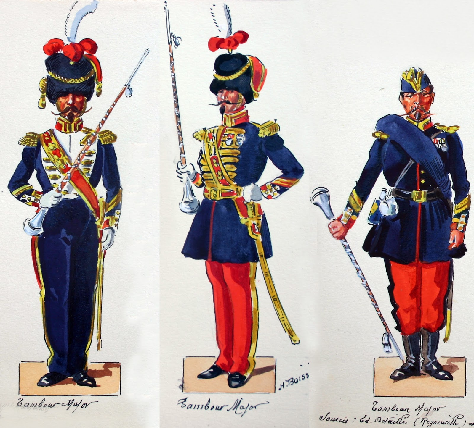 PETITS SOLDATS DE STRASBOURG: TAMBOUR MAJOR DES GRENADIERS DE LA GARDE ...