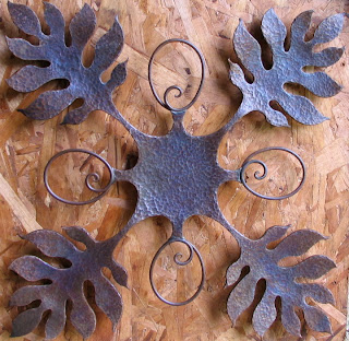 SCOTT NORWOOD FITZEL: copper leaves and ulu patterns