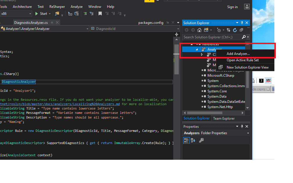 Enabling Roslyn Code Analysis In Your Project