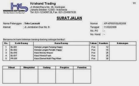 27 CONTOH SURAT JALAN RETUR BARANG PDF DOC ZIP - Surat Jalan