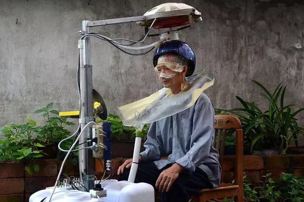 OKsoft Marketing: China man Invents Automatic Hair Washing Machine