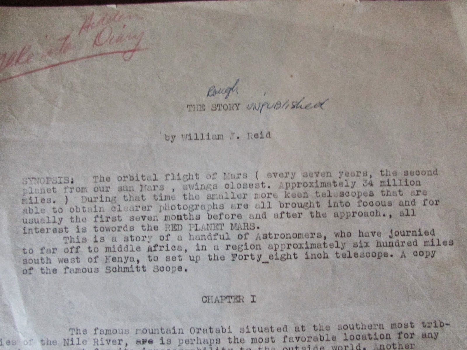 Atomic Robot News: Unpublished Sci Fi Movie/Novel Script By William J ...