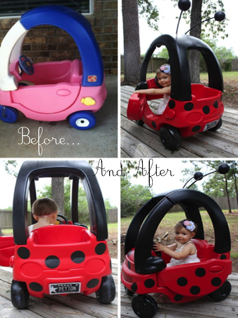 Roper Round-Up: Ladybug "Bug-Mobile" Cozy Coupe Makeover