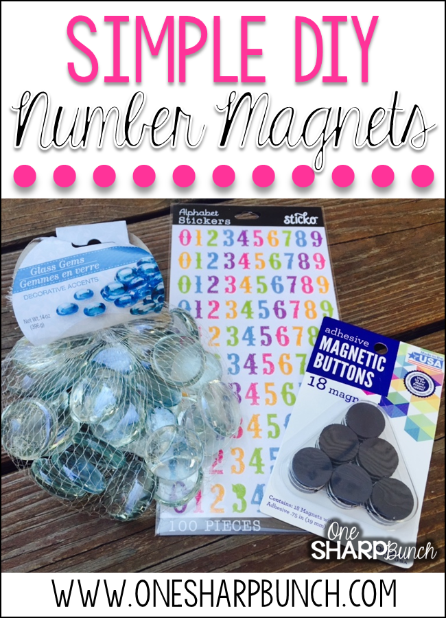 DIY Number Magnets - One Sharp Bunch